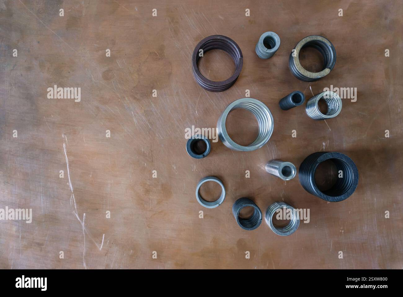 Different types of coil springs. Springs used in mechanical engineering ...