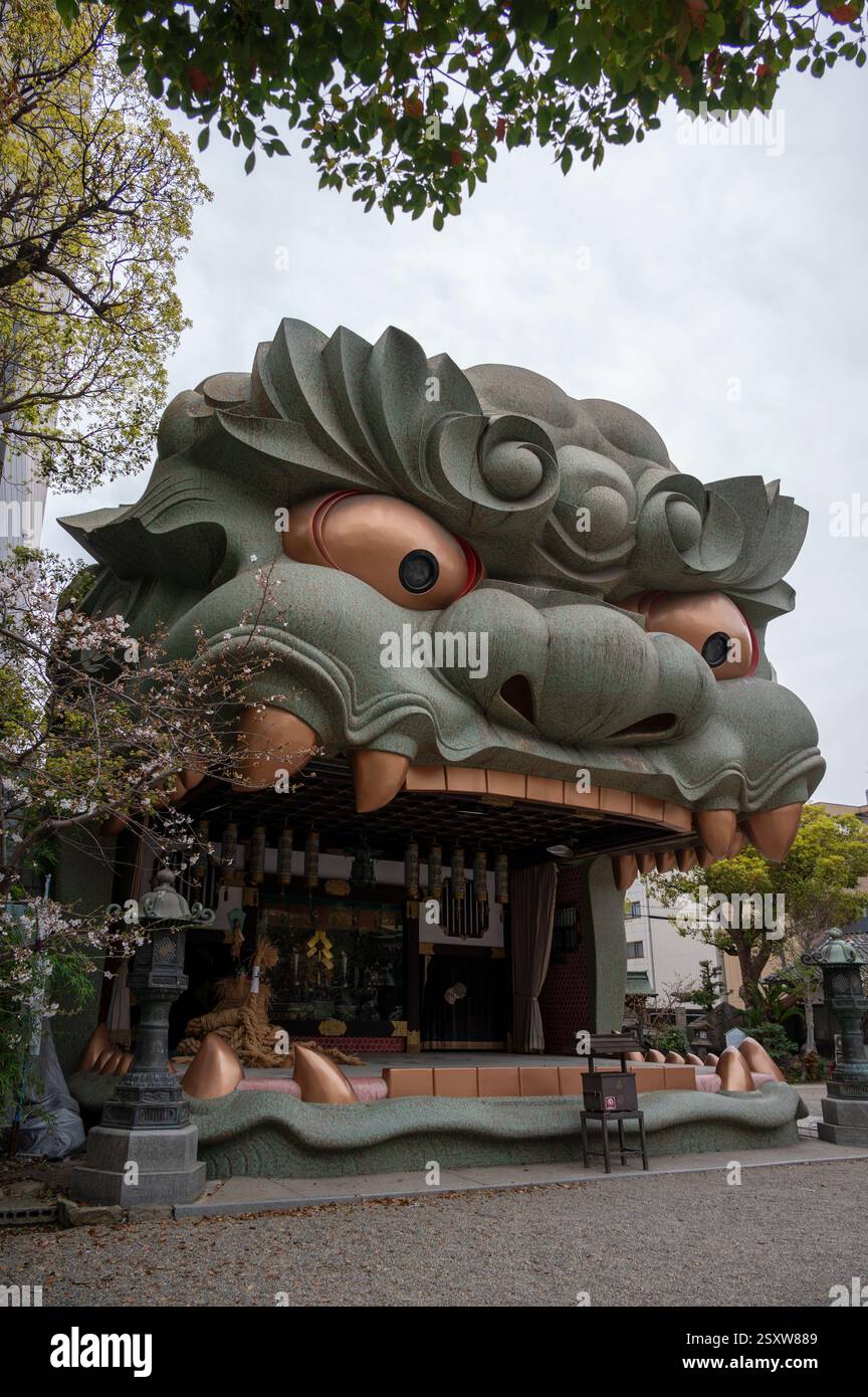 View of the Namba Yasaka Shrine, home to Namba’s guardian deity in the ...