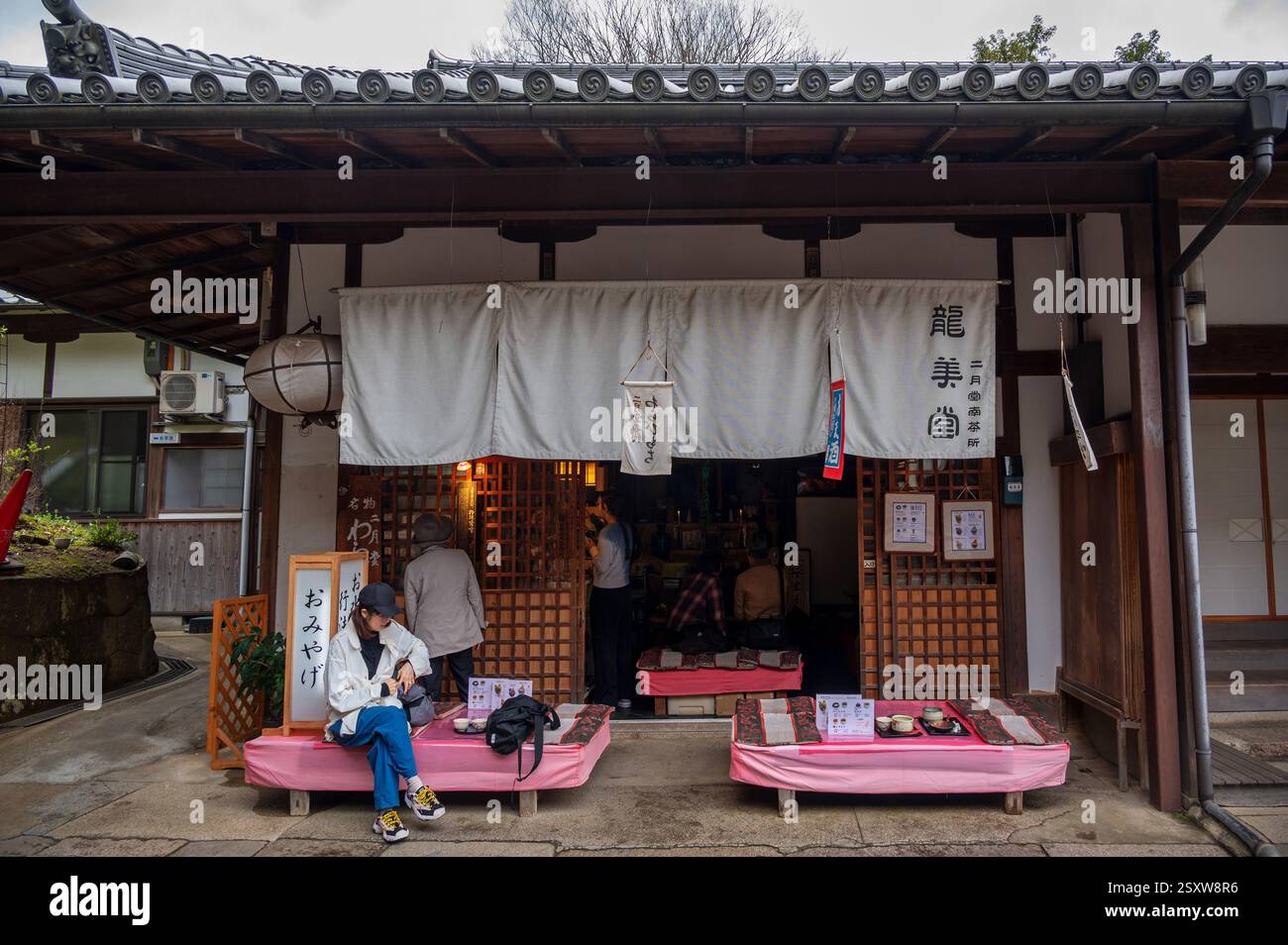 View of the inner sanctum of the Nigatsu-dō worship Hall and one of the ...