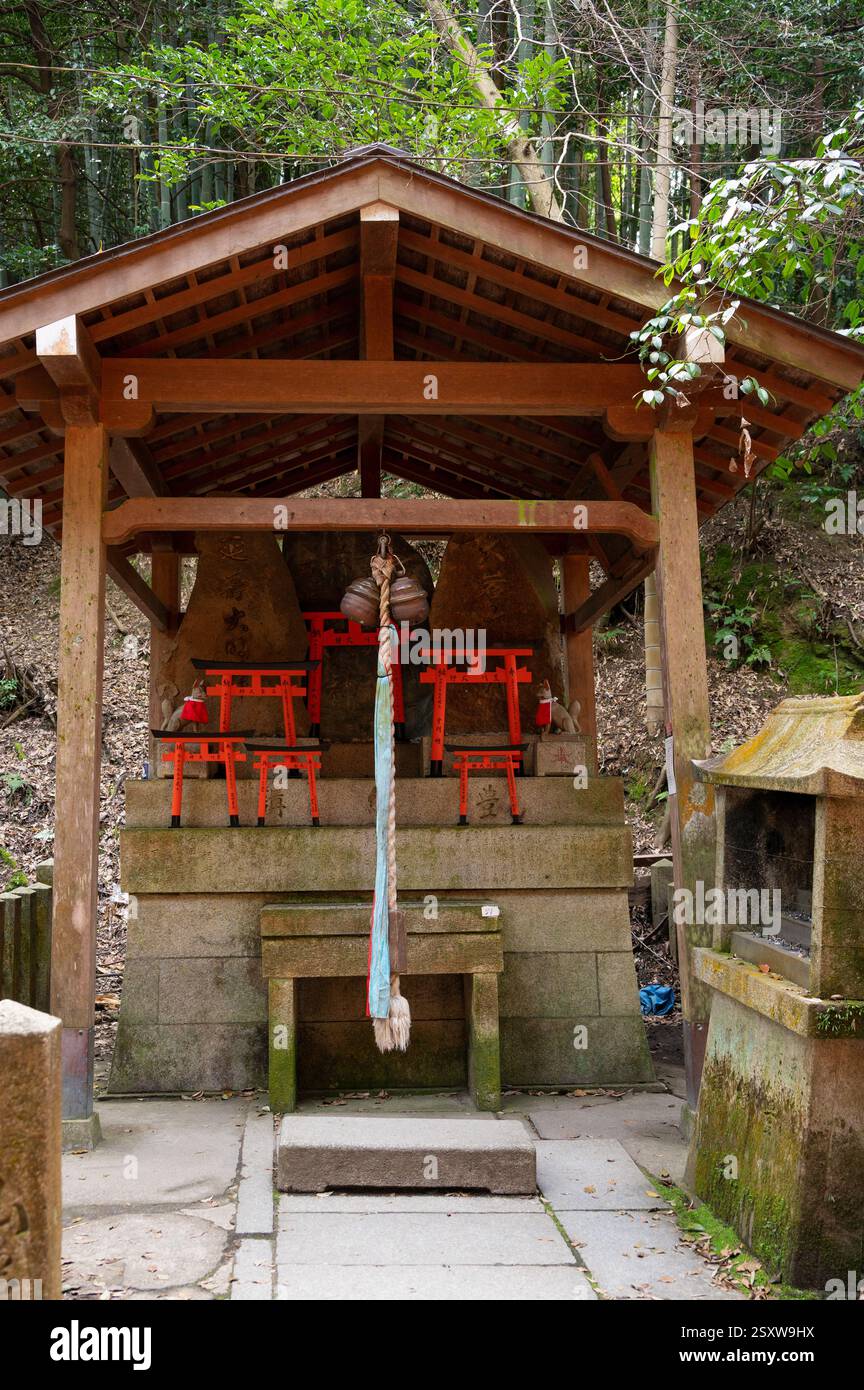 View of the temple complex of the Fushimi Inari, an important Shinto ...