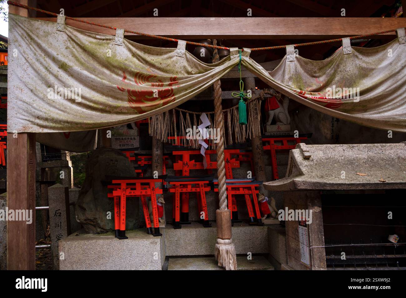 View of the temple complex of the Fushimi Inari, an important Shinto ...