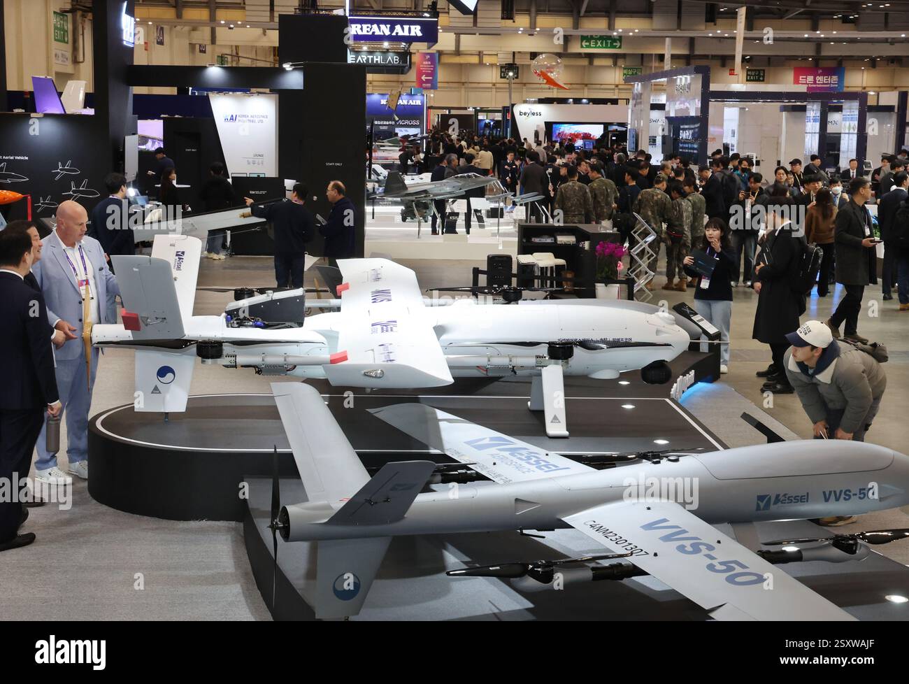26th Feb, 2025. Asia's biggest drone show opens Visitors look at ...