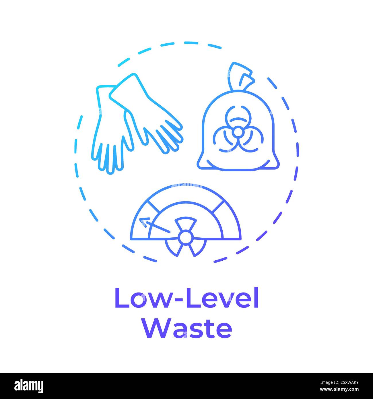 Low level waste blue gradient concept icon Stock Vector Image & Art - Alamy
