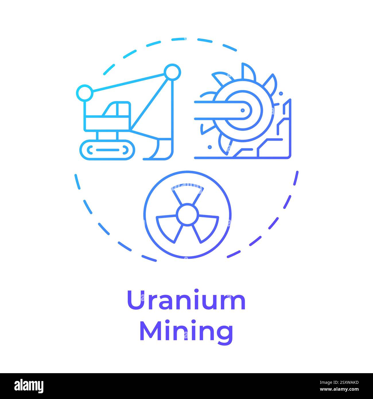 Uranium mining blue gradient concept icon Stock Vector Image & Art - Alamy