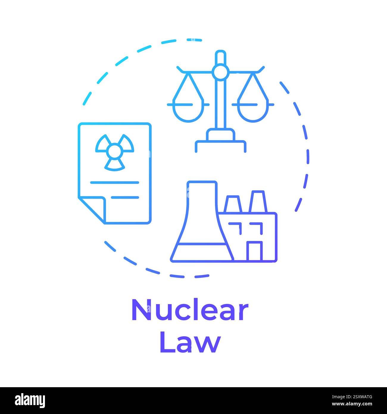 Nuclear law blue gradient concept icon Stock Vector Image & Art - Alamy