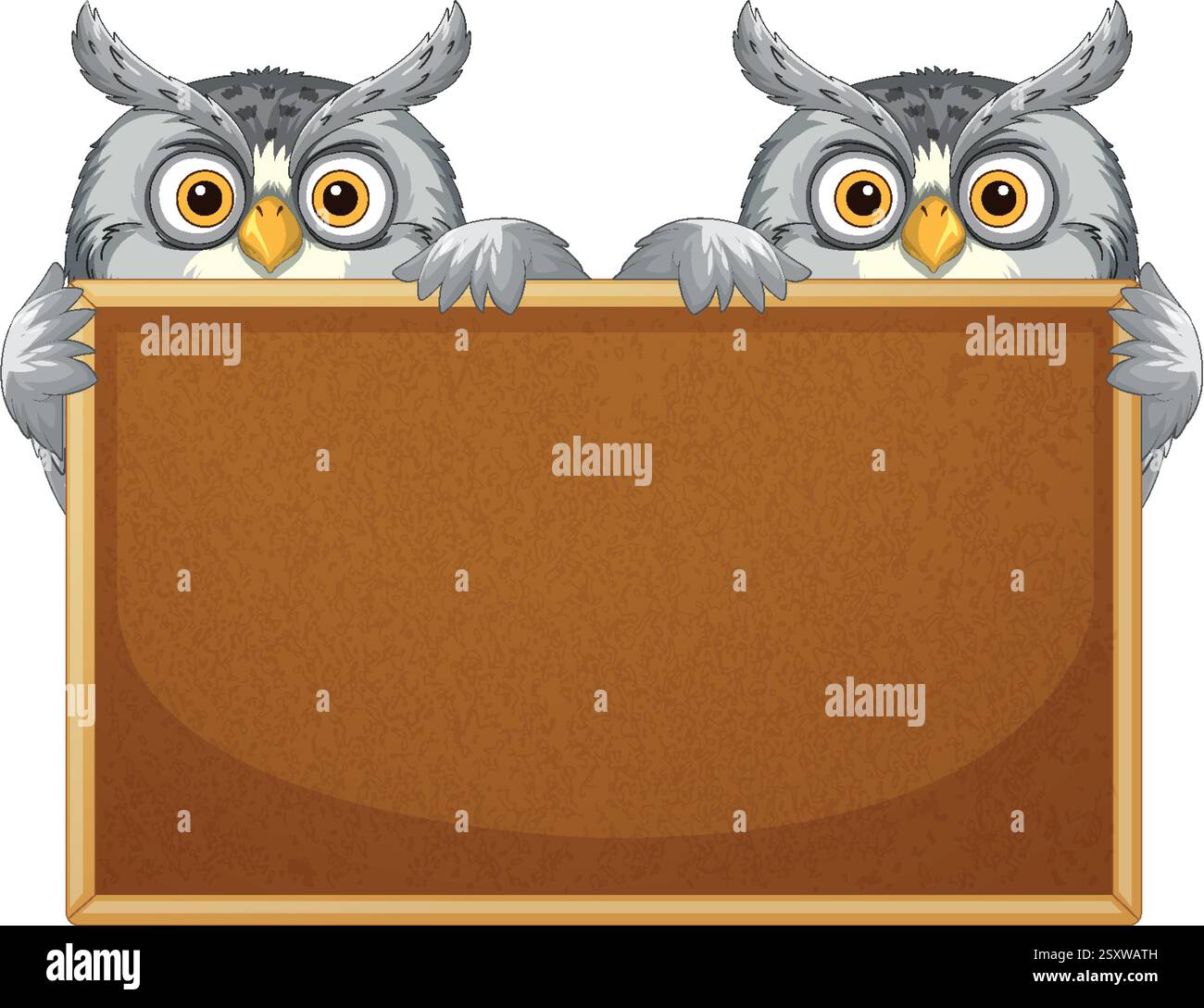 Pair of owls on sign Stock Vector Images - Alamy