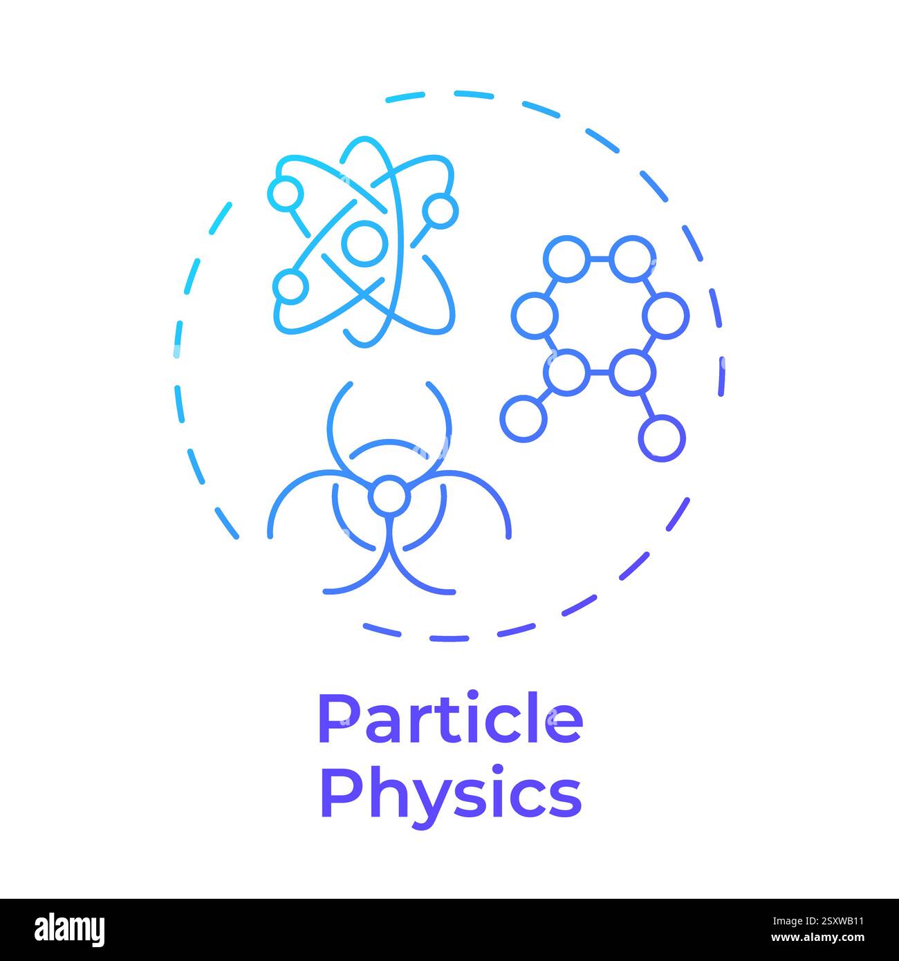 Particle physics blue gradient concept icon Stock Vector Image & Art ...