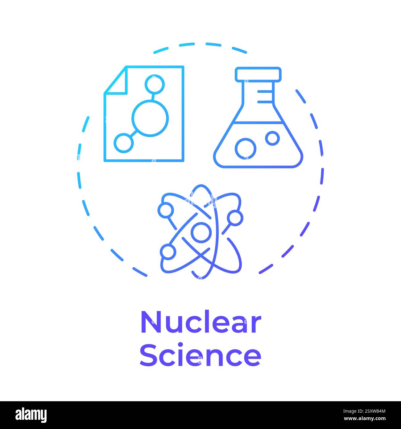 Nuclear science blue gradient concept icon Stock Vector Image & Art - Alamy