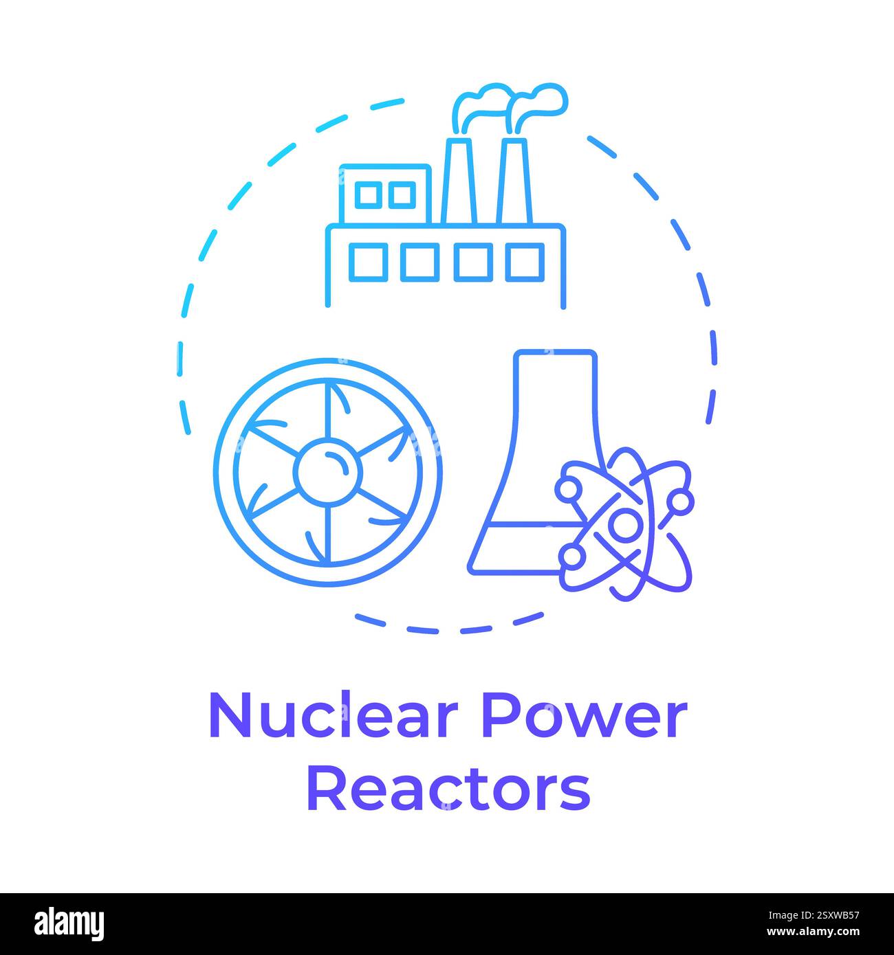 Nuclear power reactors blue gradient concept icon Stock Vector Image & Art - Alamy