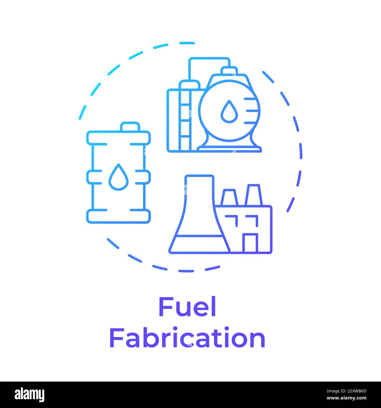 Fuel fabrication blue gradient concept icon Stock Vector Image & Art ...