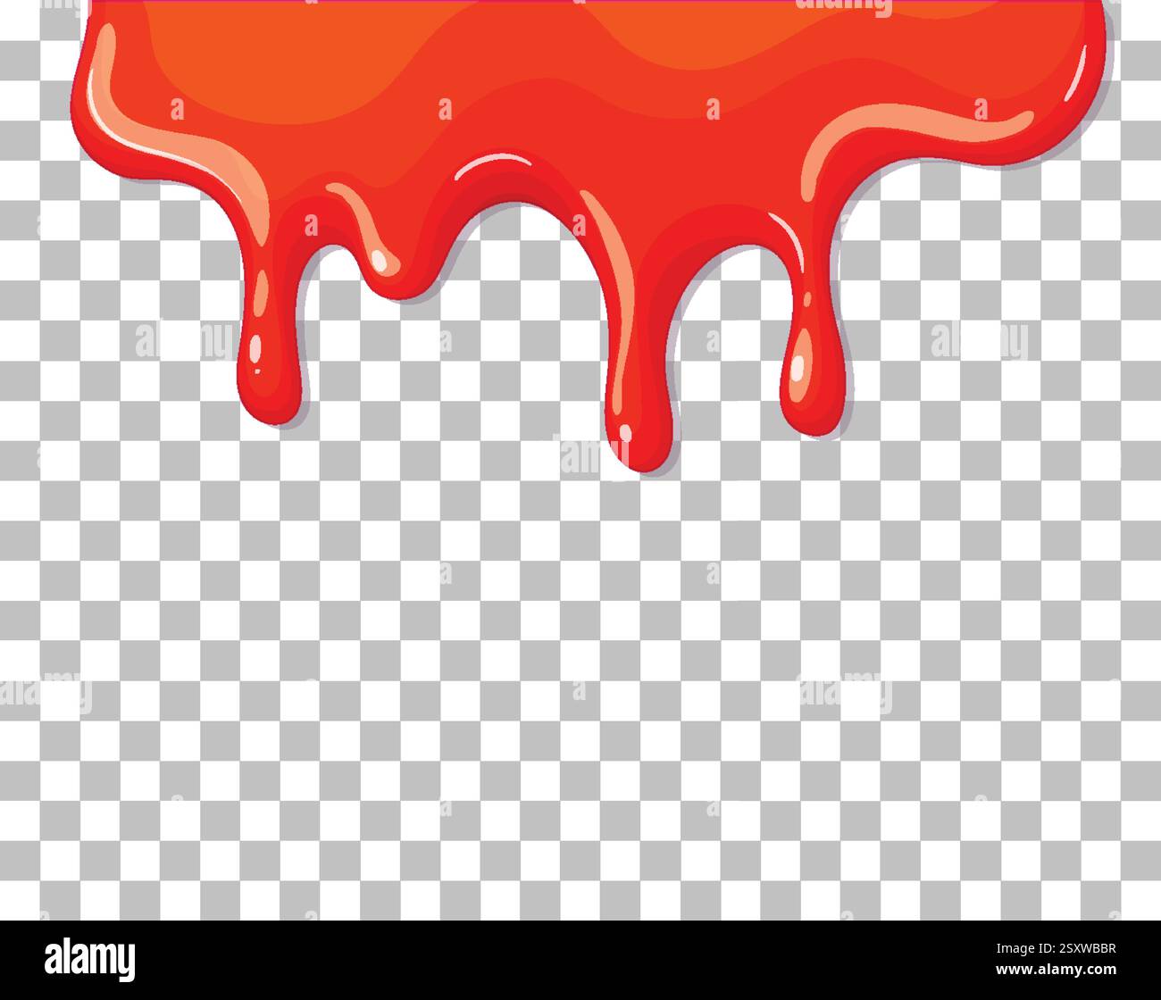 Vibrant red liquid dripping with a glossy texture Stock Vector Image ...