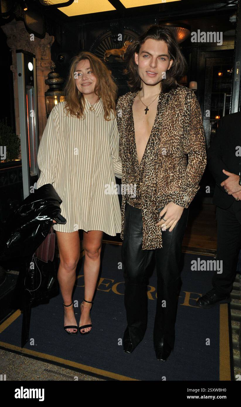 Georgia Lock and Damian Hurley at the LFW a/w 2025 Perfect Magazine ...