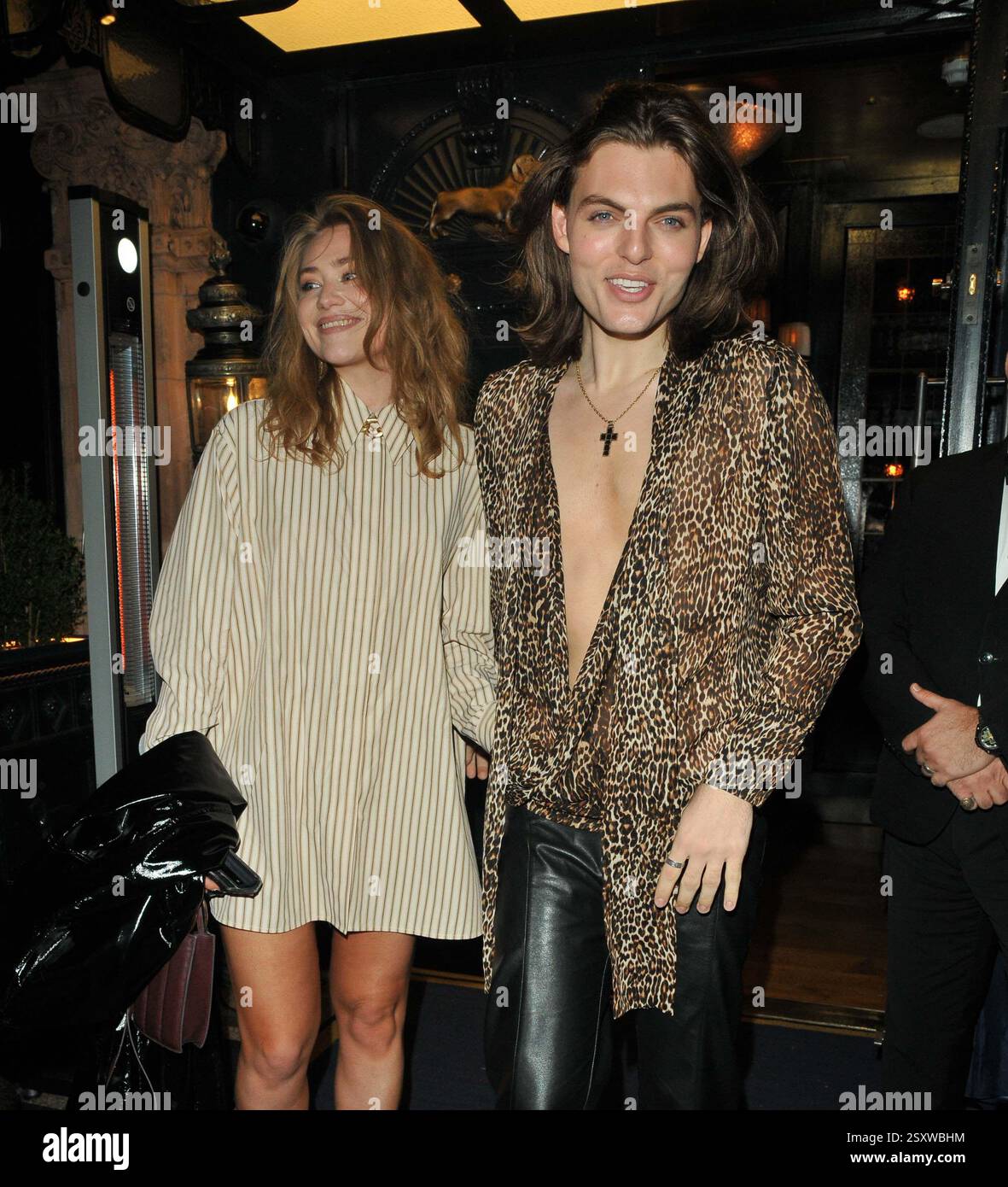 Georgia Lock and Damian Hurley at the LFW a/w 2025 Perfect Magazine ...