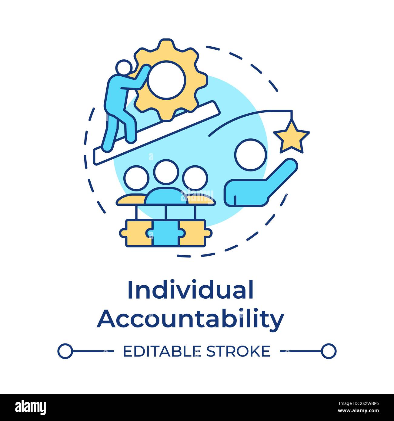 Individual accountability multi color concept icon Stock Vector Image & Art - Alamy