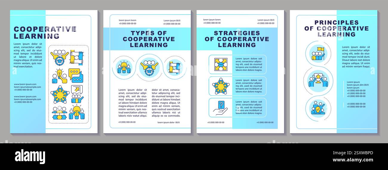 Cooperative learning brochure template Stock Vector Image & Art - Alamy