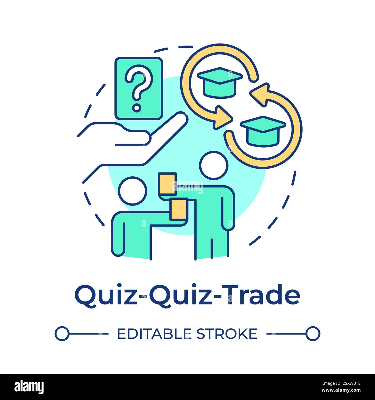 Quiz quiz trade multi color concept icon Stock Vector Image & Art - Alamy