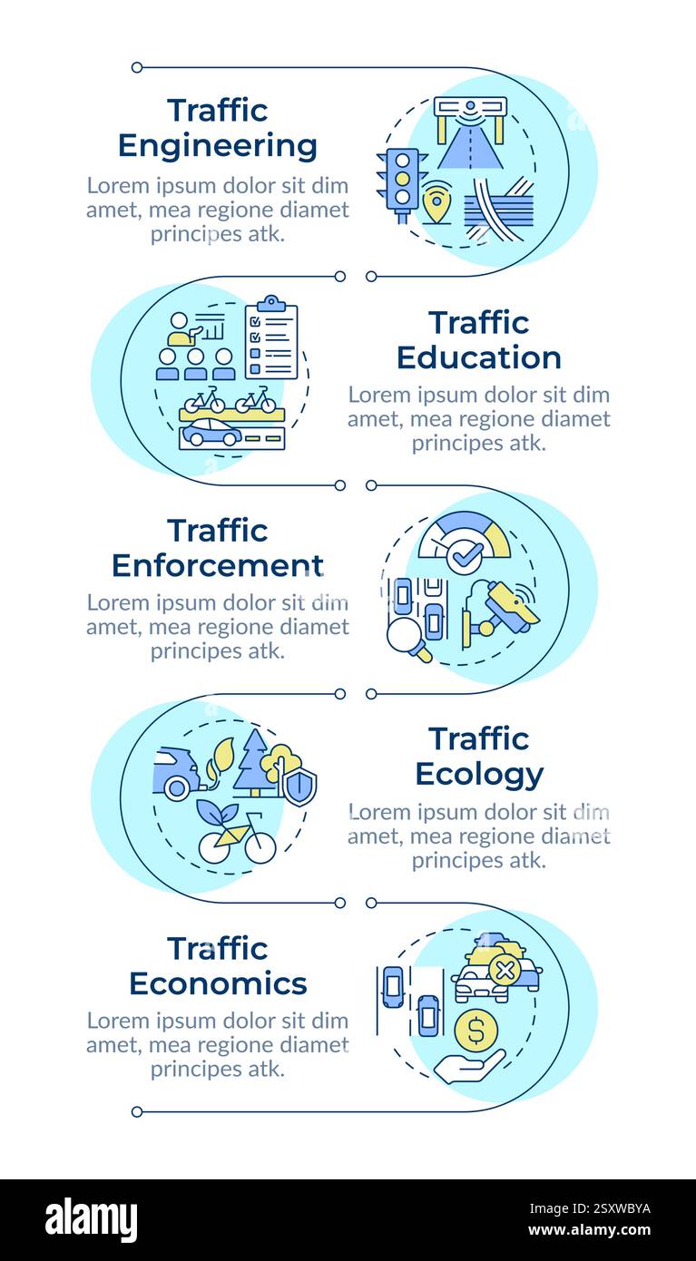 Traffic management pillars infographic vertical sequence Stock Vector Image & Art - Alamy