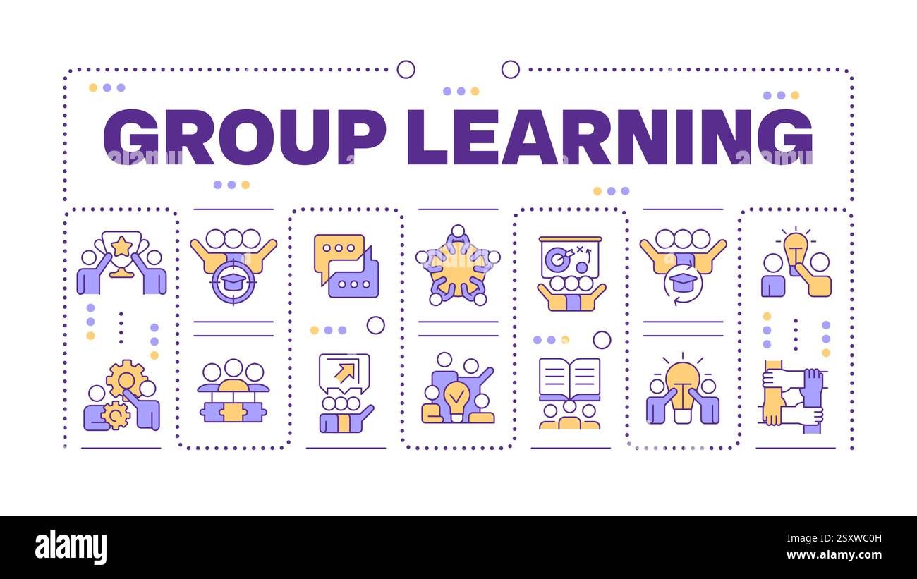 Group learning word concept isolated on white Stock Vector Image & Art ...