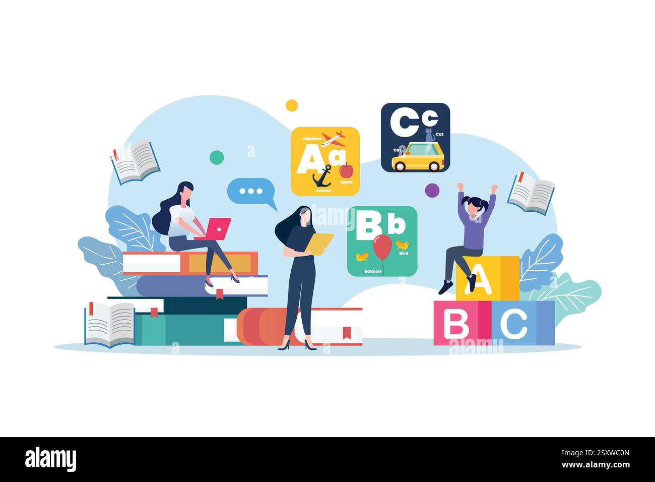 Foreign education vector vectors Stock Vector Images - Alamy