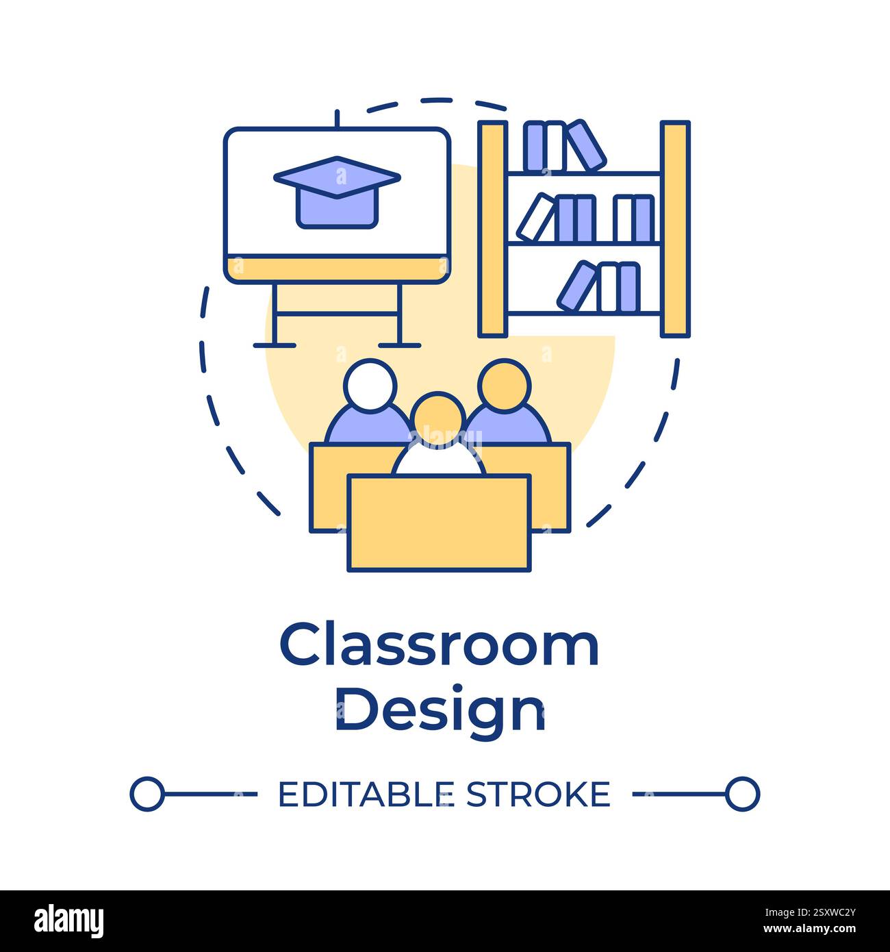 Classroom design multi color concept icon Stock Vector Image & Art - Alamy