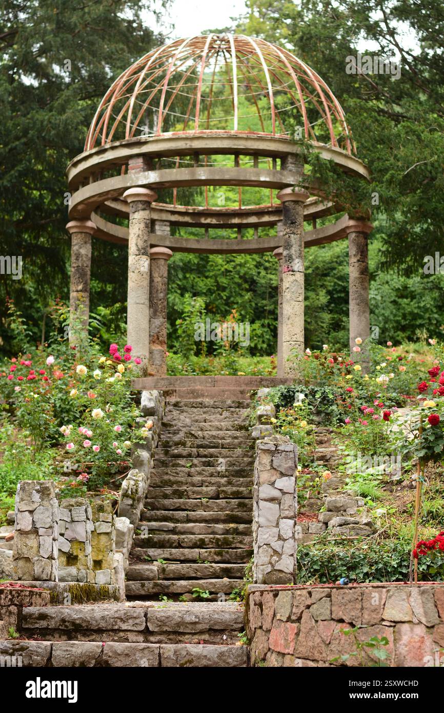 Rose garden dome structure on Rtanj mountain Stock Photo - Alamy