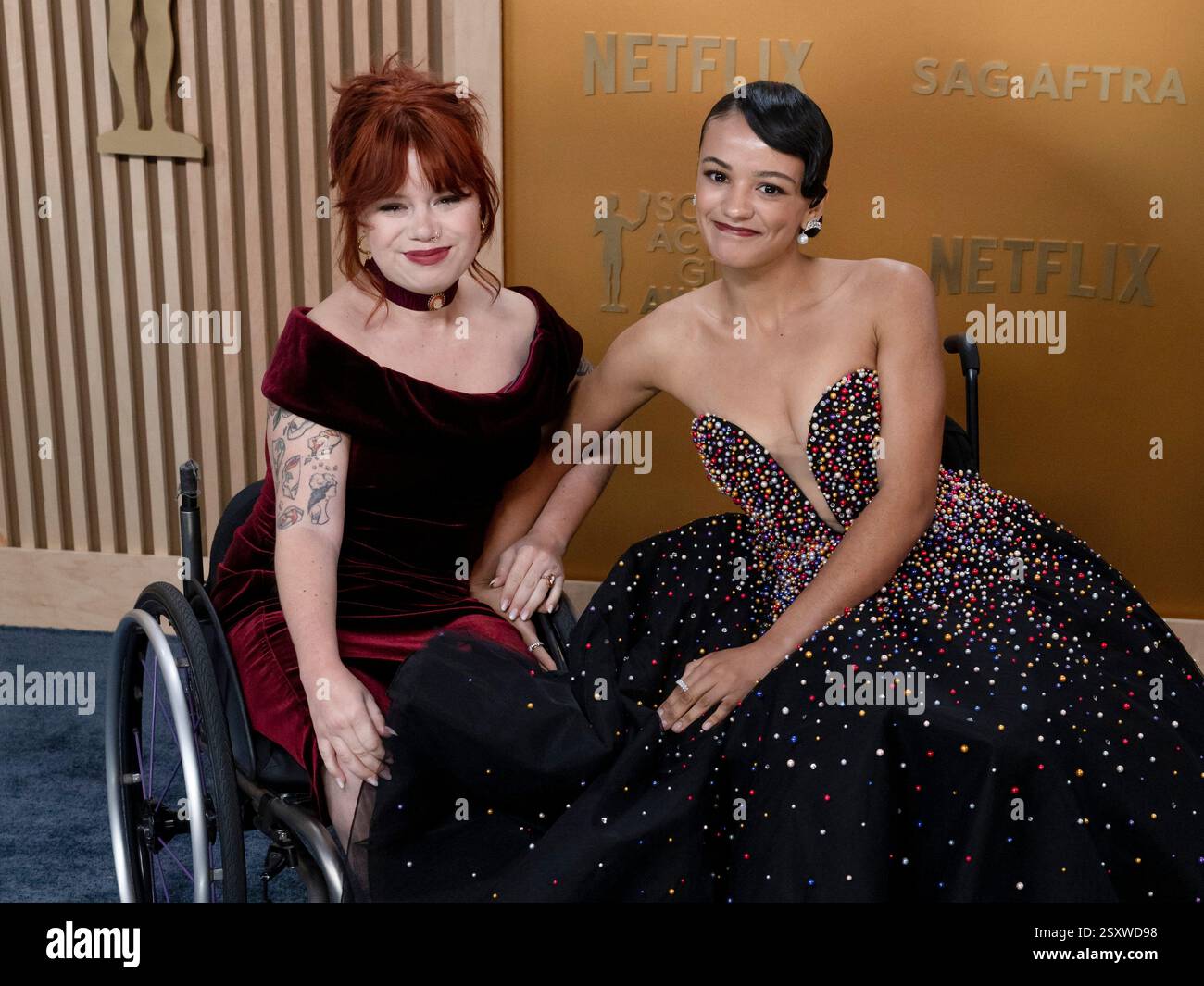 Los Angeles, California, USA. 23rd Feb, 2025. Lauren Brooks and Marissa ...