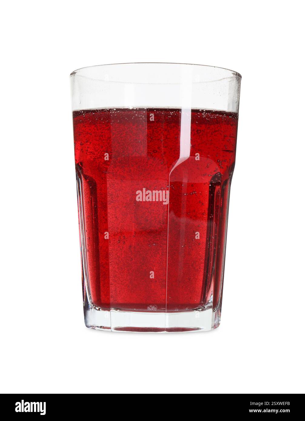 Sweet soda water in glass isolated on white Stock Photo - Alamy
