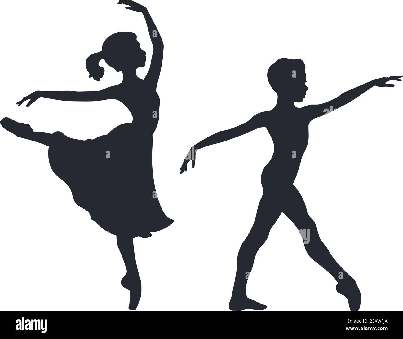 Duo dance Stock Vector Images - Alamy