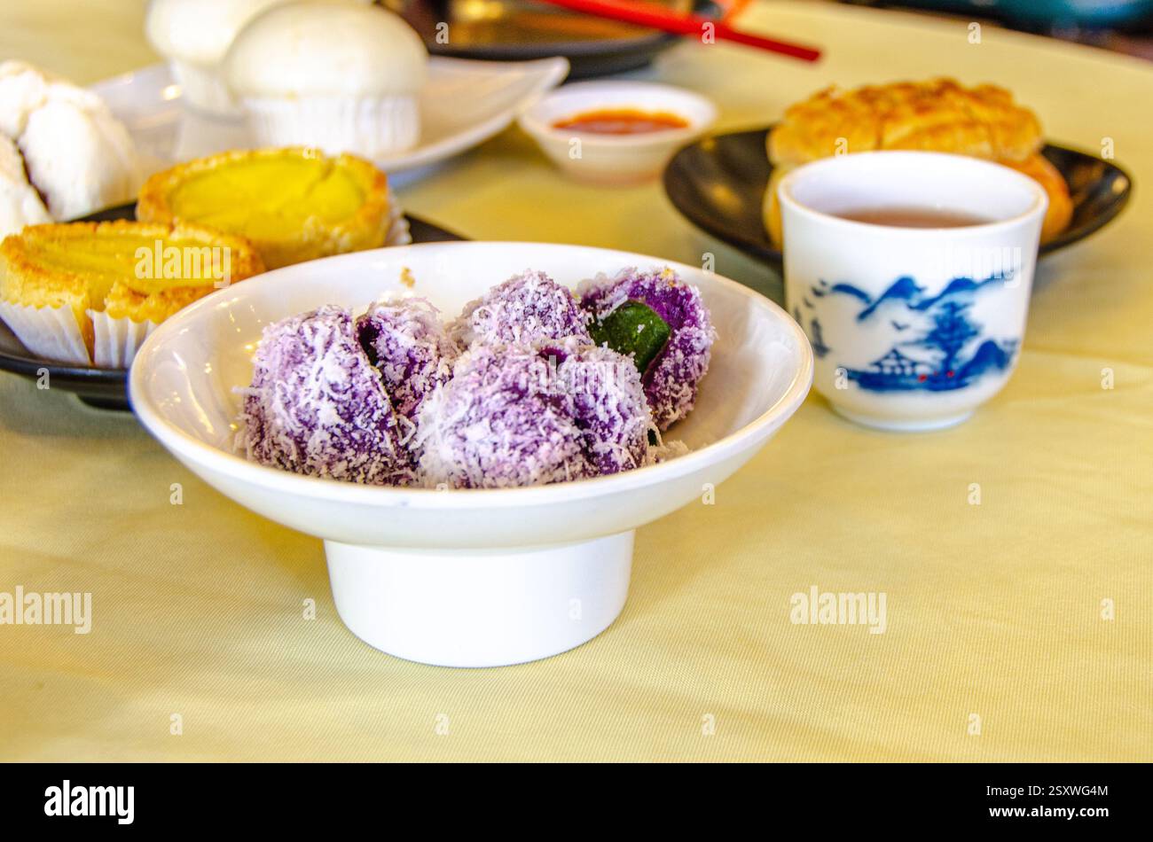 Assorted Colourful Traditional Chinese pastries and desserts in ...