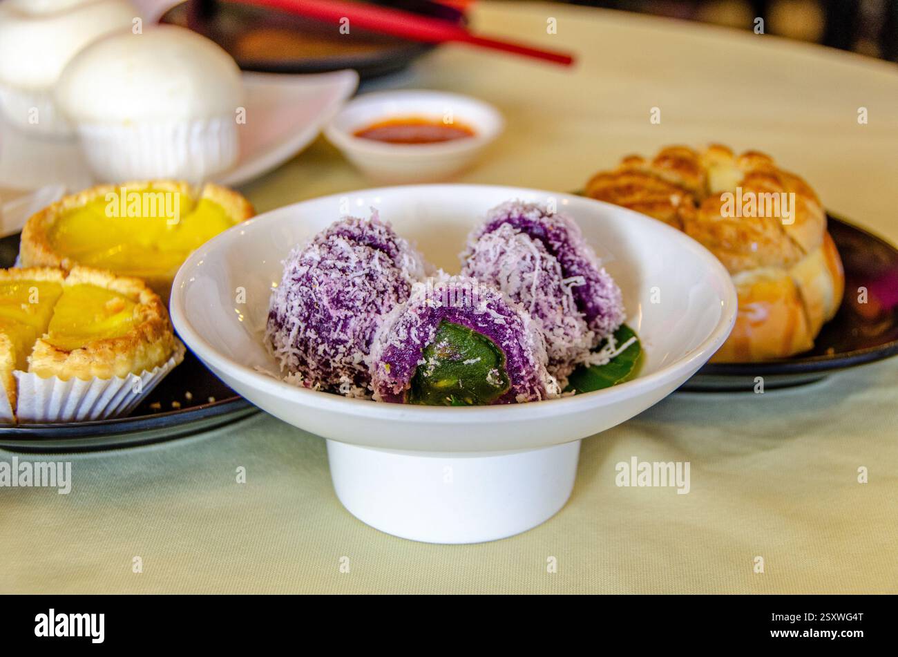 Assorted Colourful Traditional Chinese pastries and desserts in ...