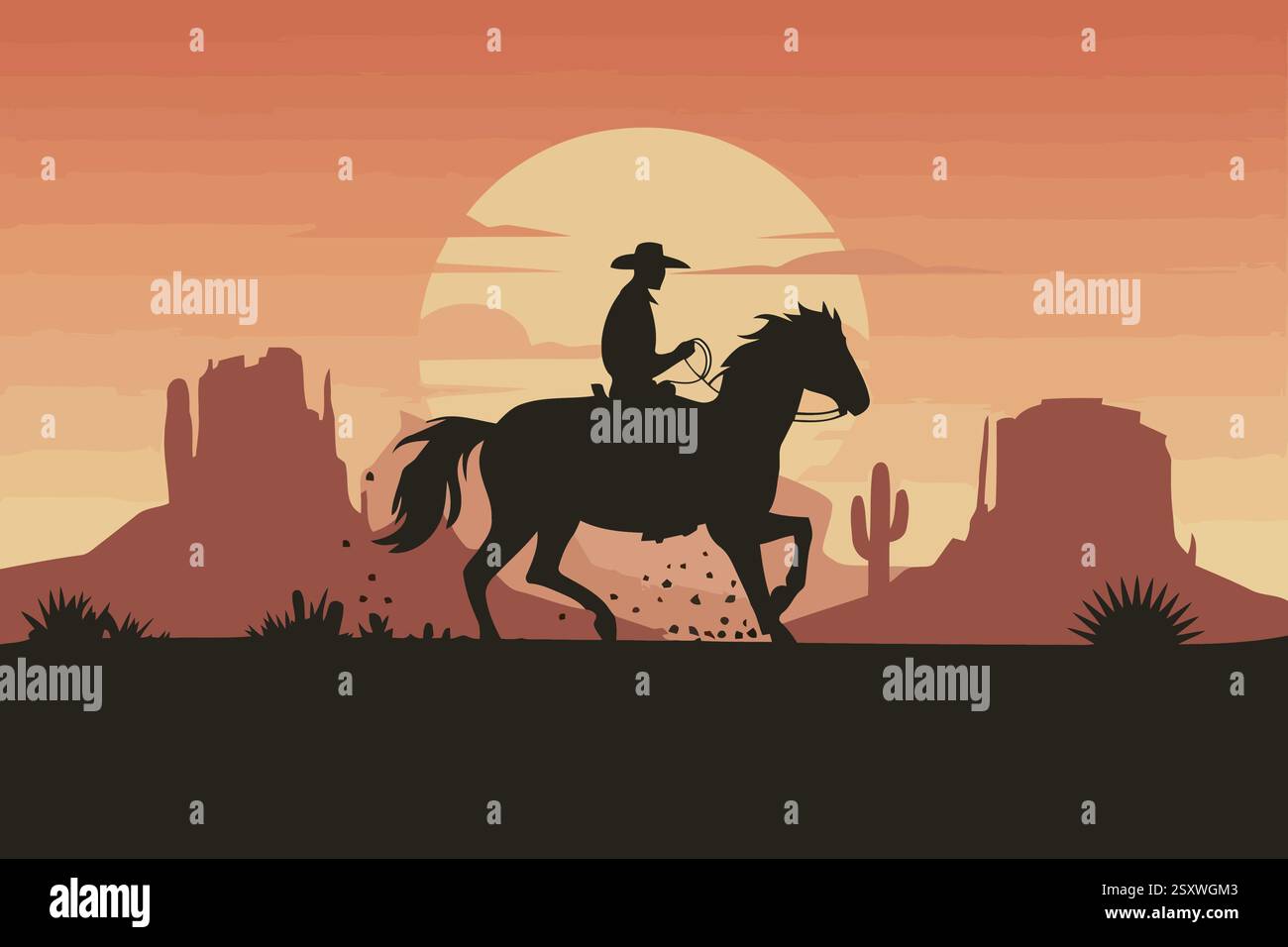 Old west legend Stock Vector Images - Alamy