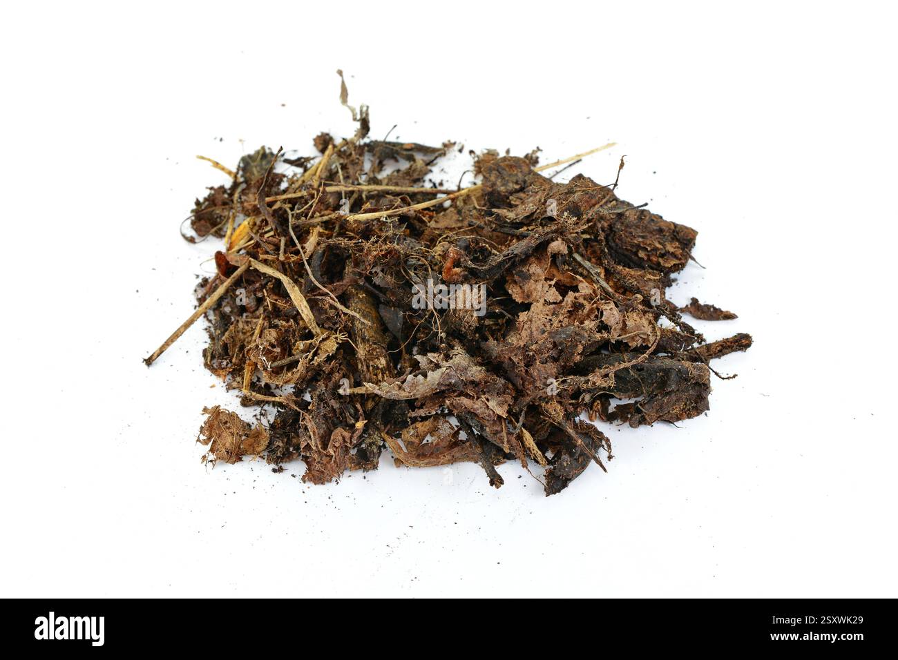 Peat soil isolated. Dried dry dirt, ground pile, manure soil, arid dirt ...