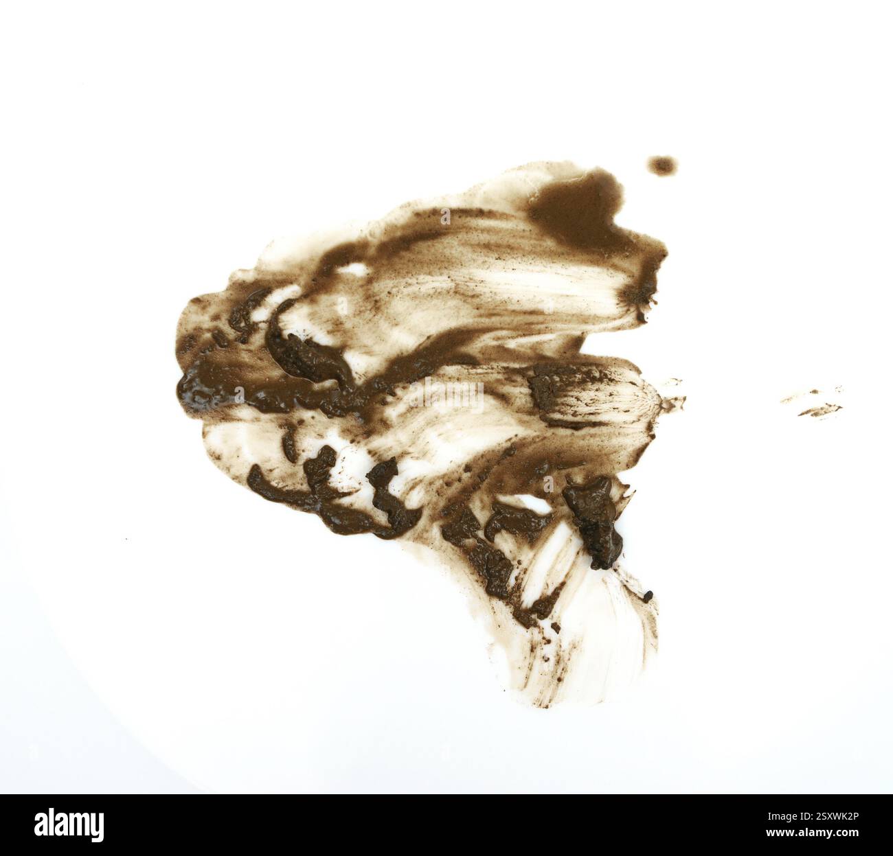Wet mud, stains texture isolated on white. Mud pile isolated on white ...
