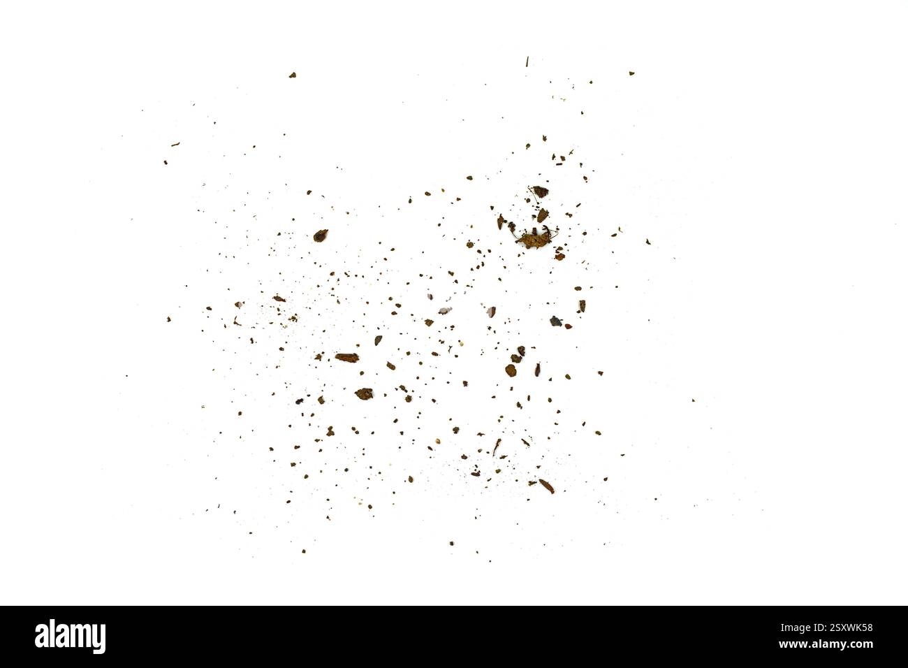 Peat soil isolated. Dried dry dirt, ground pile, manure soil, arid dirt ...