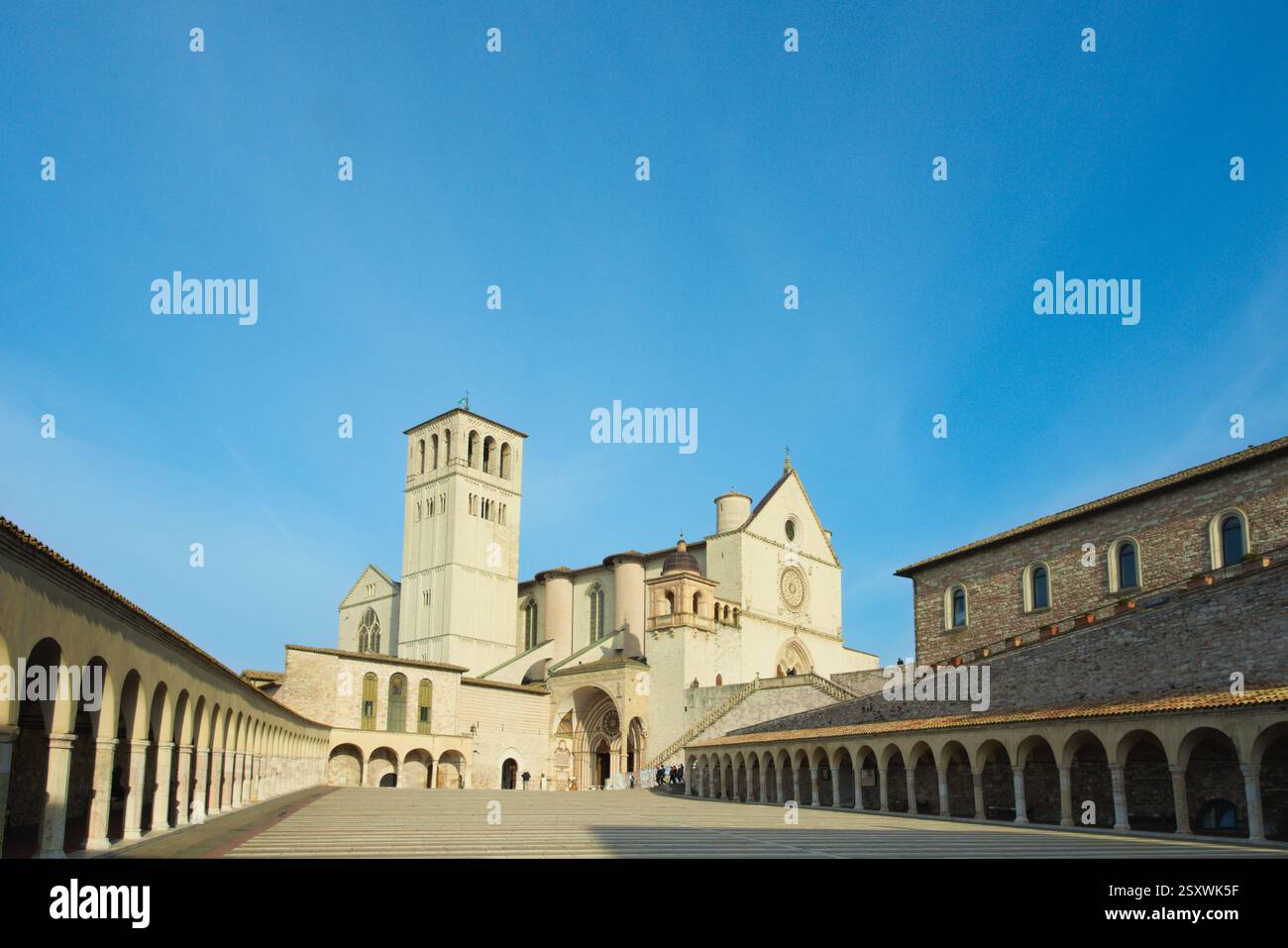 The Basilica of Saint Francis in Assisi, Umbria Region, Italy Stock ...
