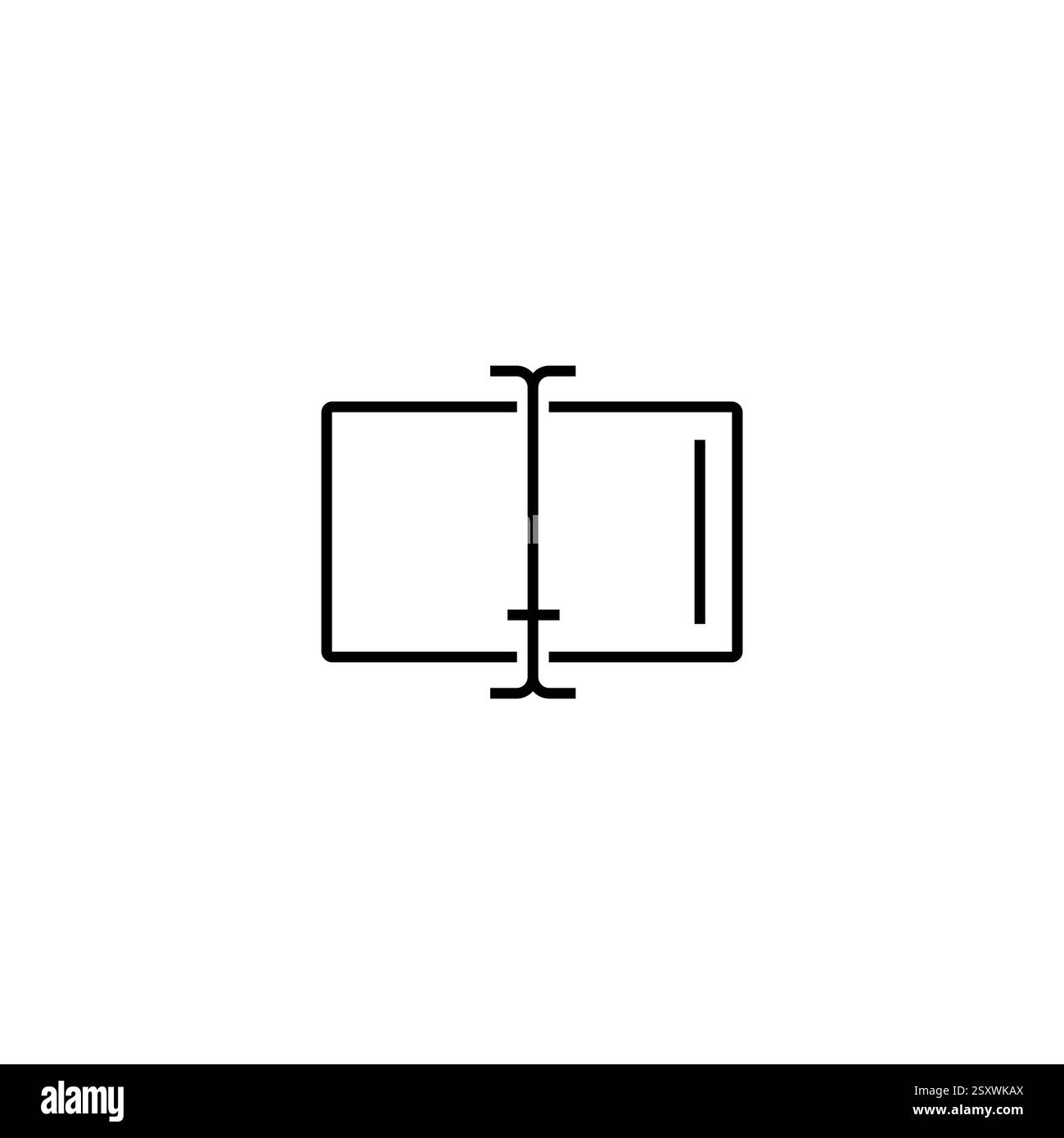 Paper text icon flat Black and White Stock Photos & Images - Alamy