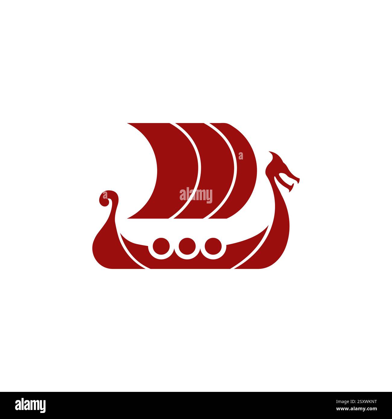 Viking boat with dragon head for Scandinavian history Stock Vector ...