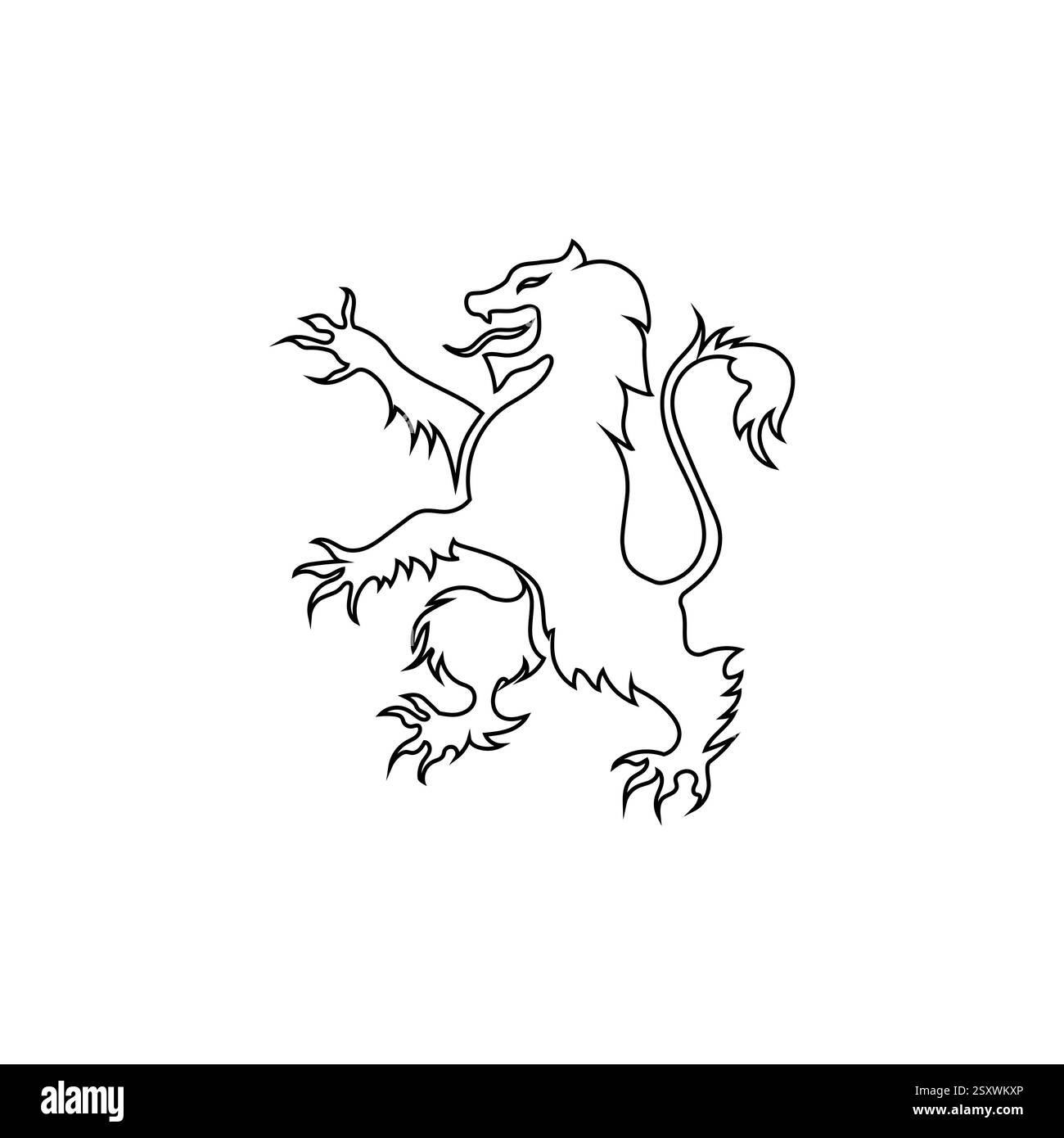 Black lion emblem symbolizing royal pride and medieval tradition Stock ...