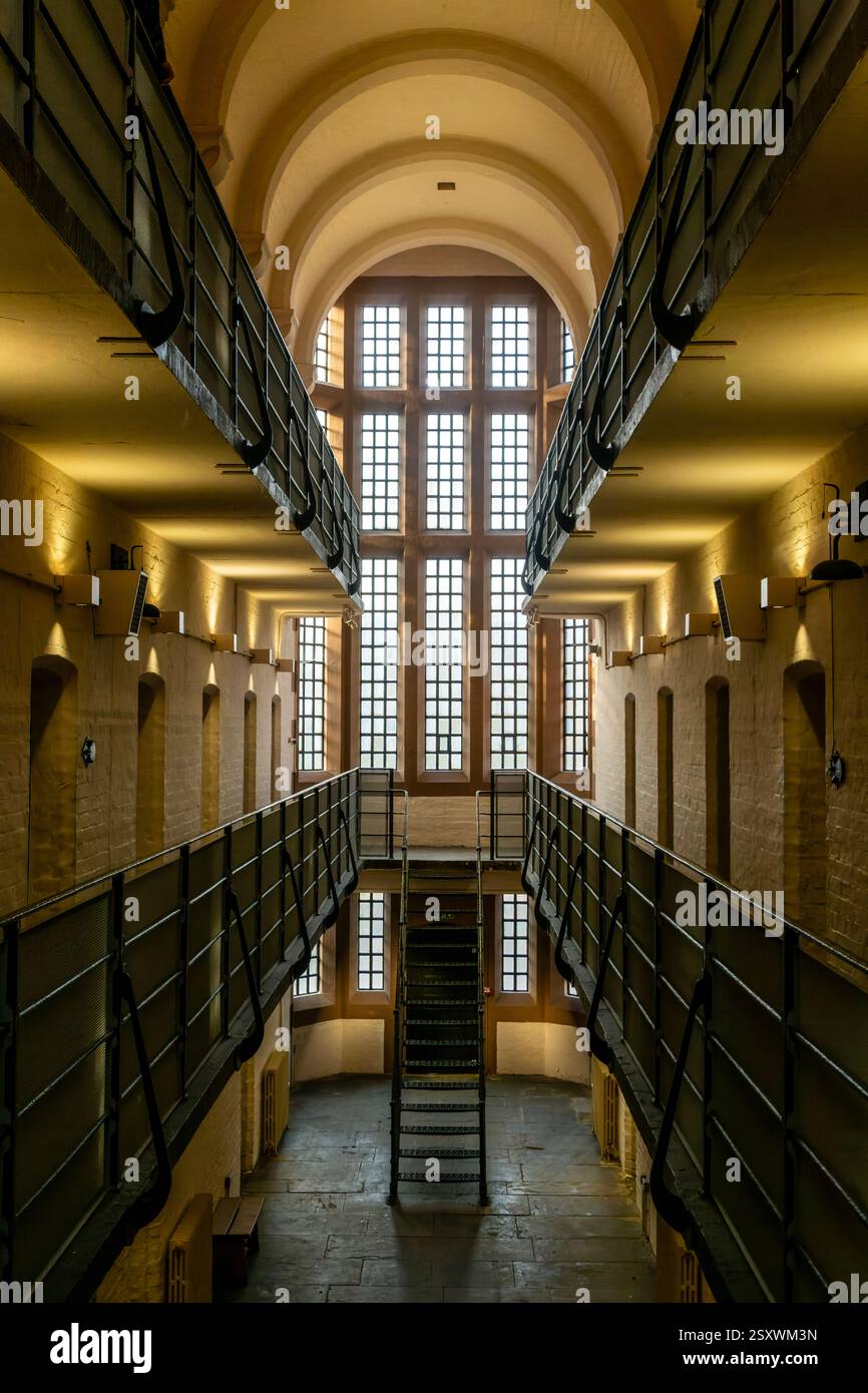 Interior of Victorian jail museum, Lincoln Castle, city of Lincoln ...