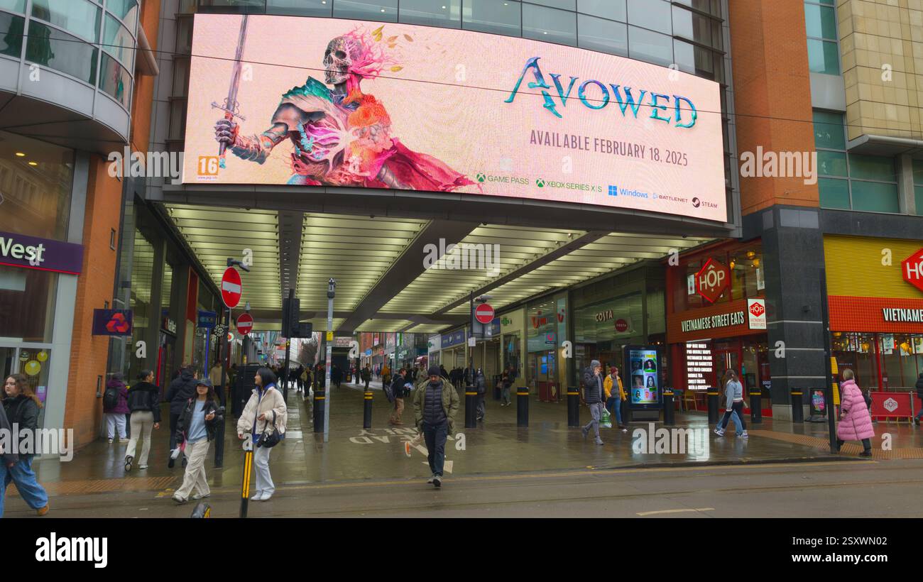 Advert for Avowed, Game Pass, Xbox, Windows RPG game. Manchester UK ...