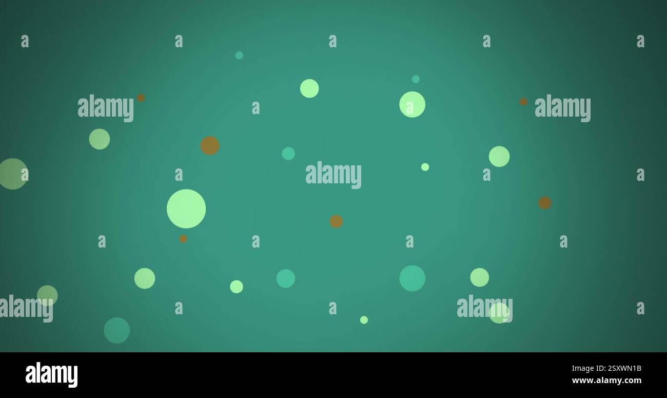 Image of green spots over green background Stock Photo - Alamy