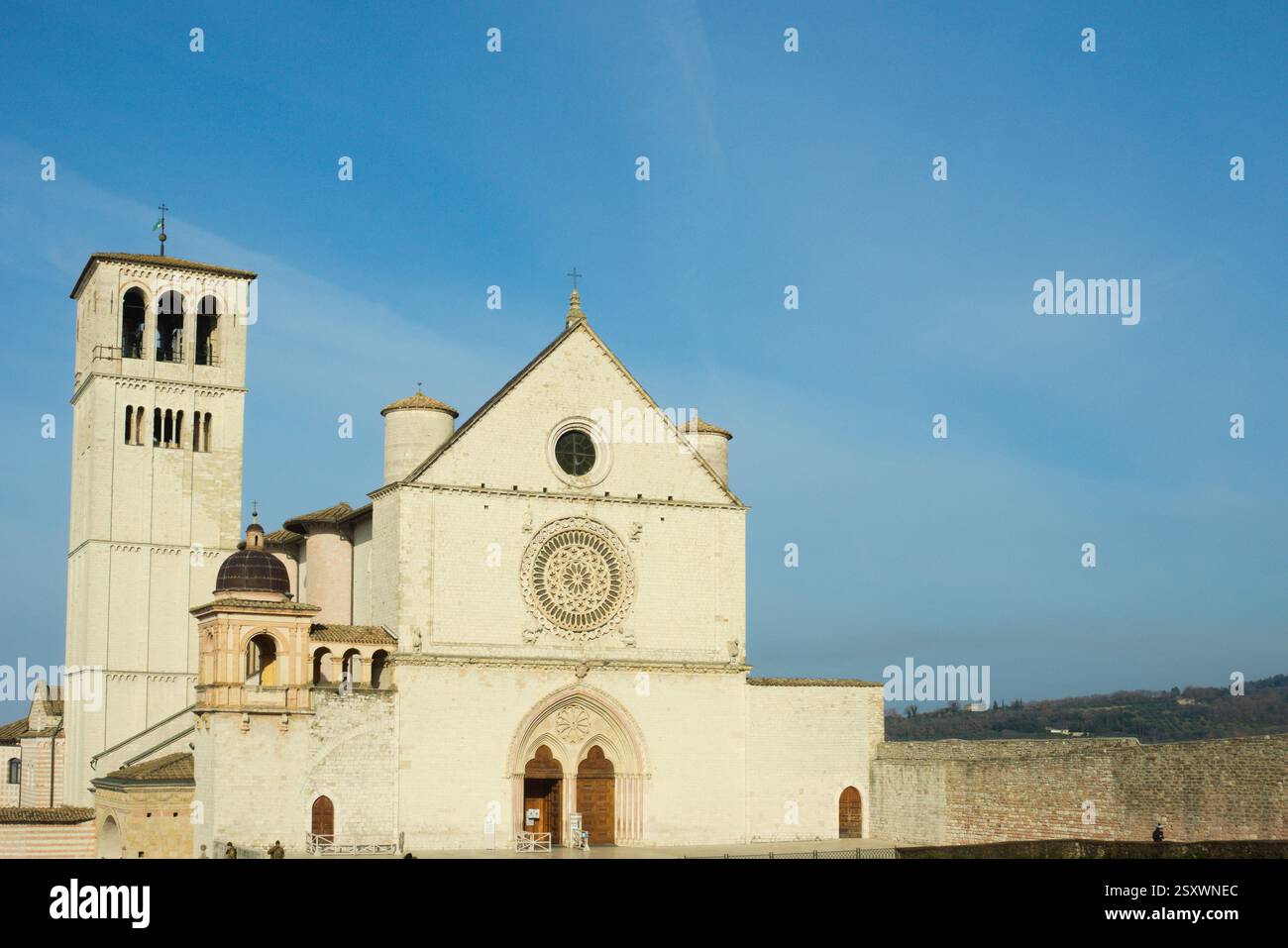 The famous Basilica of Saint Francis of Assisi illuminated by the ...