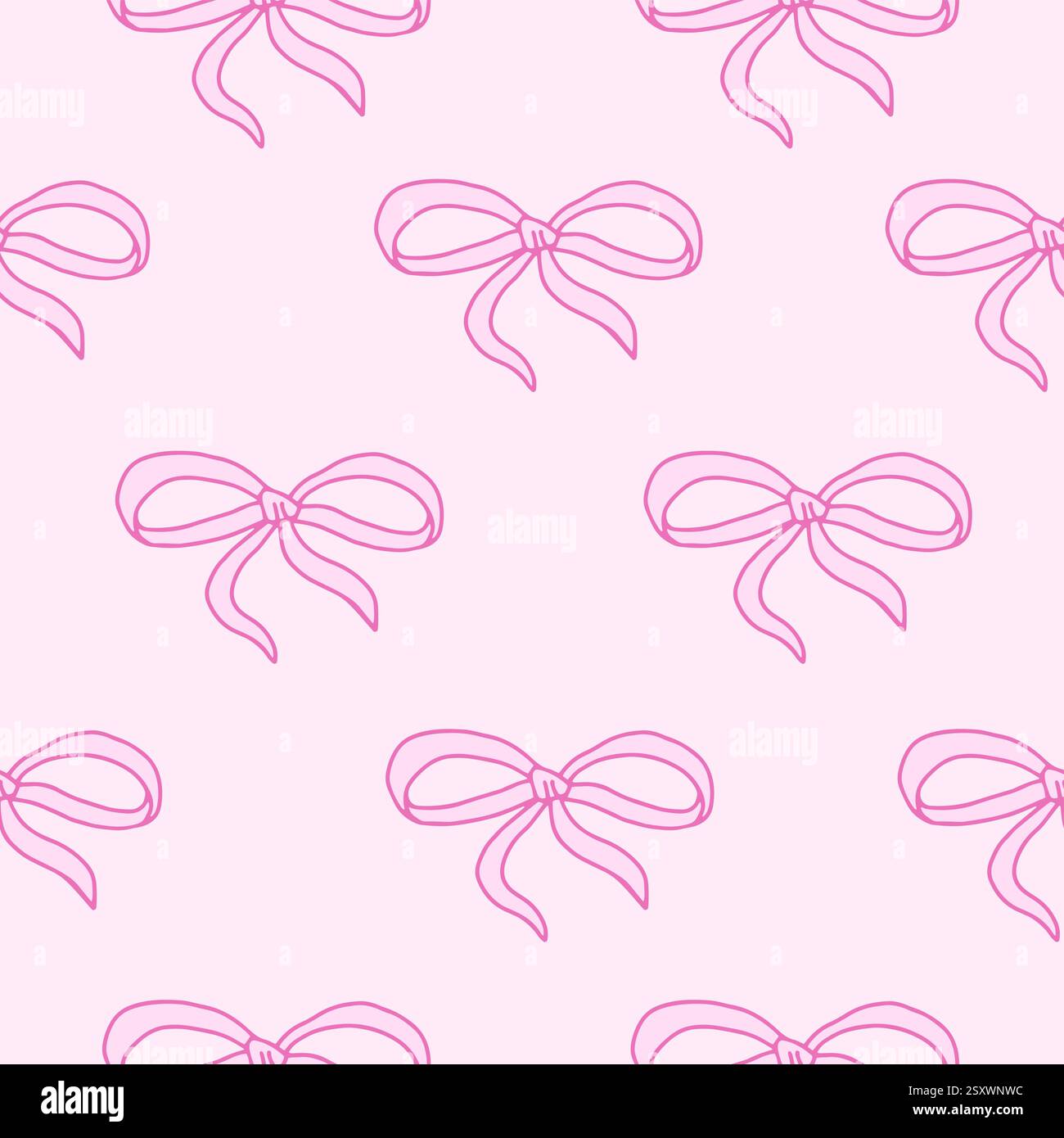 Cute Coquette seamless pattern Pink Ribbon Bow. Pretty Girly bows ...