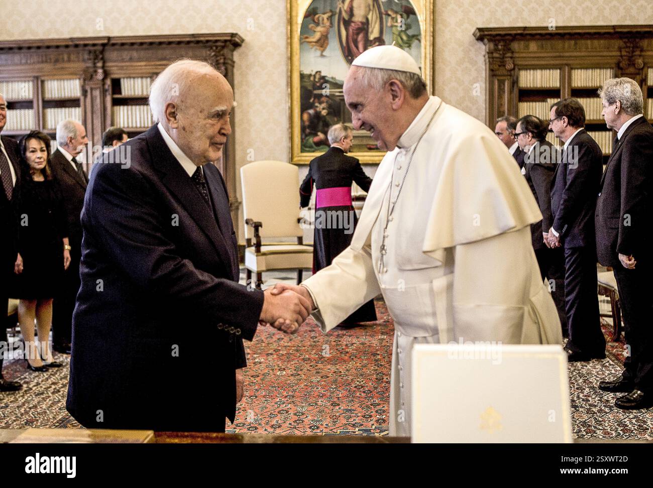 Vatican City Pope Francis Pope Francis meets with the President of the Greece Republic Karolos ...