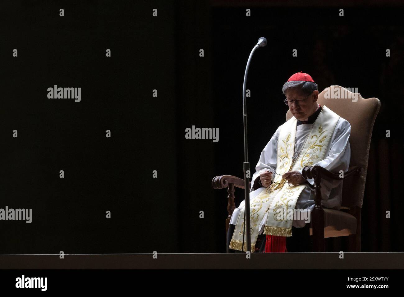 Vatican City, Vatican, 25 February 2025. Cardinal Luis Antonio Gokim ...