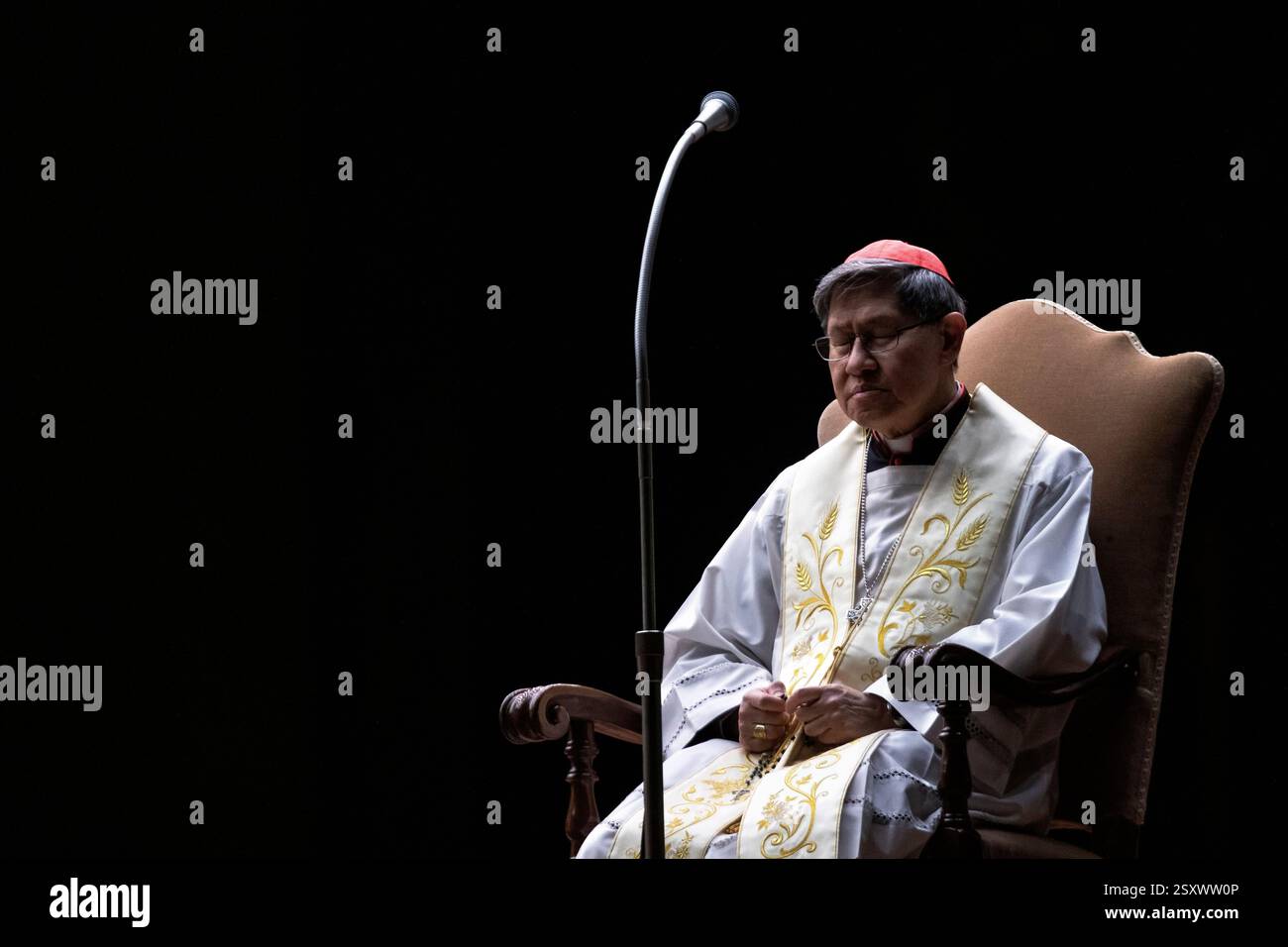 Vatican City, Vatican, 25 February 2025. Cardinal Luis Antonio Gokim ...