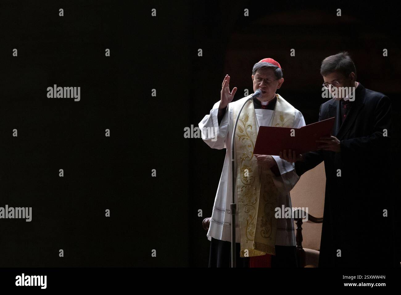 Vatican City, Vatican, 25 February 2025. Cardinal Luis Antonio Gokim ...