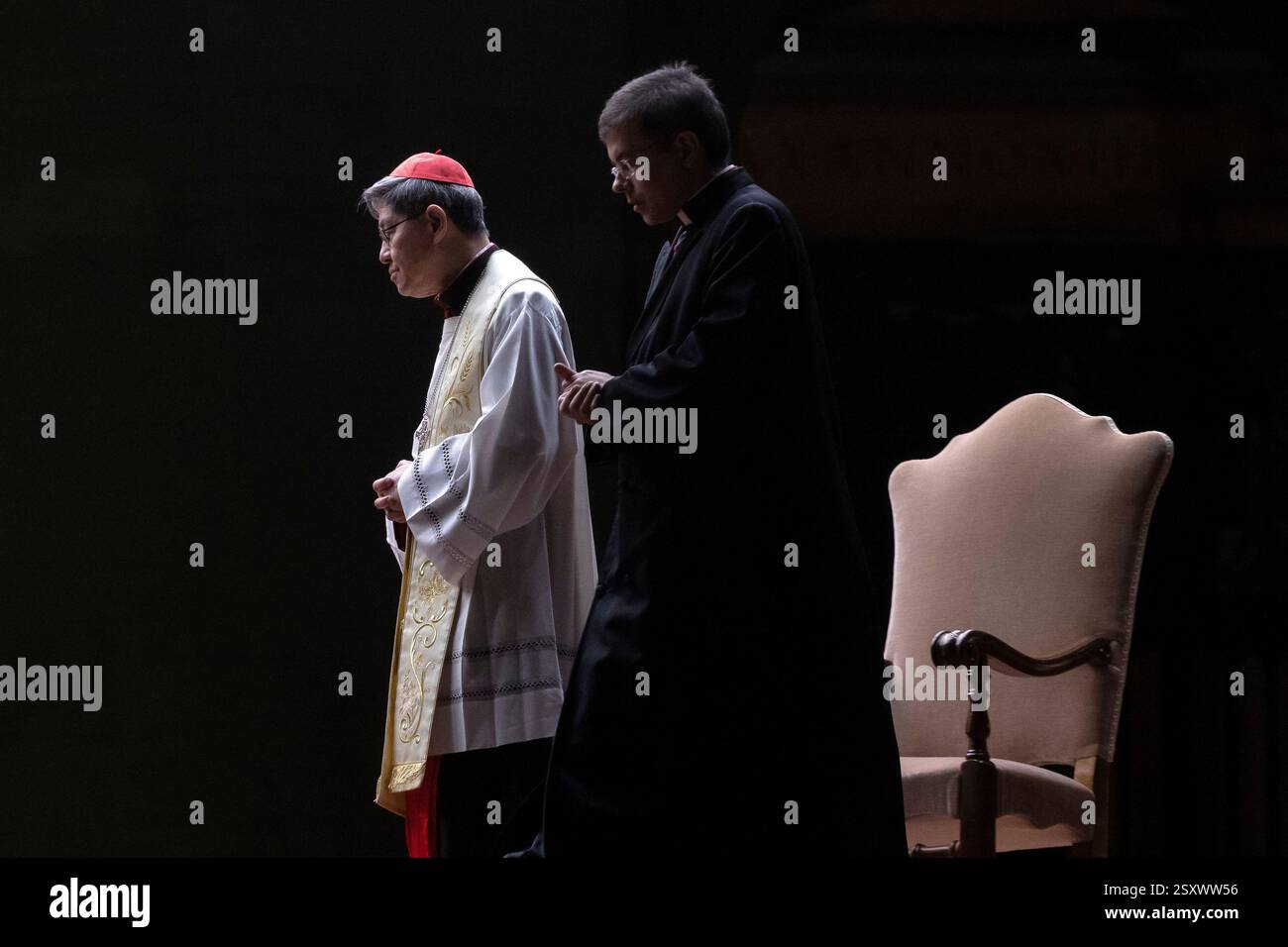 Vatican City, Vatican, 25 February 2025. Cardinal Luis Antonio Gokim ...