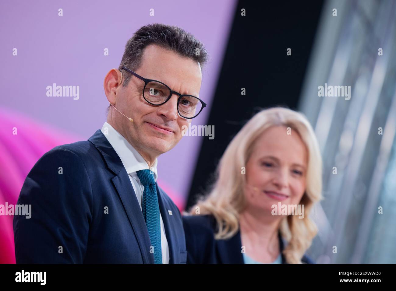 Essen, Germany. 26th Feb, 2025. Leonhard Birnbaum, CEO of Eon SE, and ...