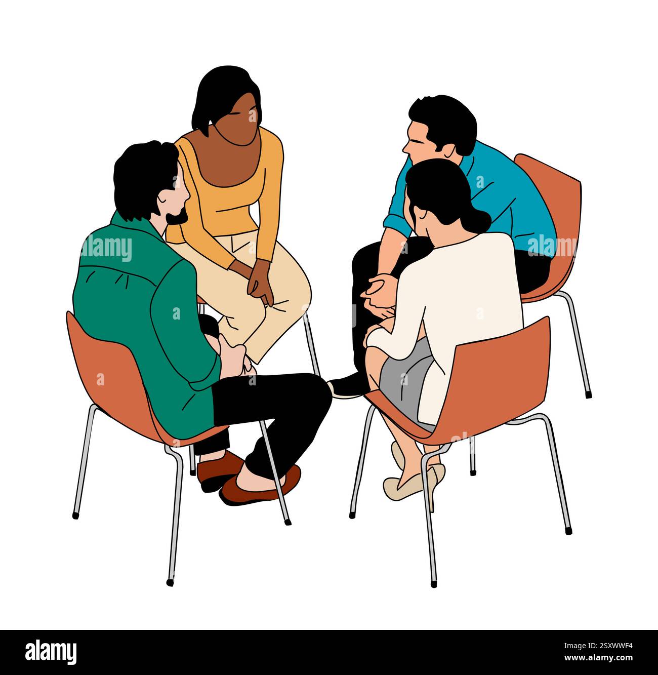 Couple therapy chairs Stock Vector Images - Alamy